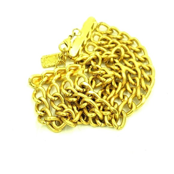 Karine Sultan | Jewelry | Karine Sultan 24k Gold Plated 4 Row Chain ...